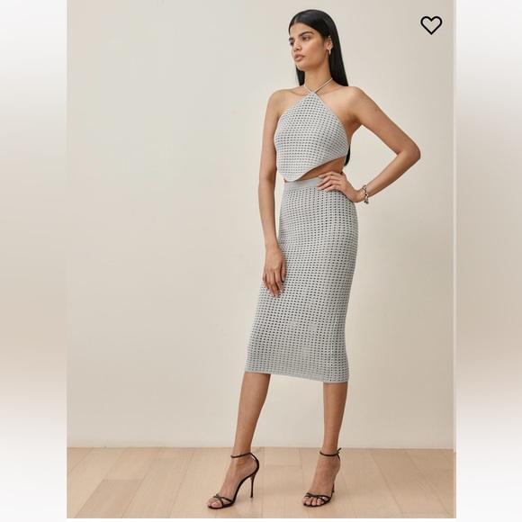 Reformation | Dresses | Reformation Circa Open Knit Set Grey Small ...